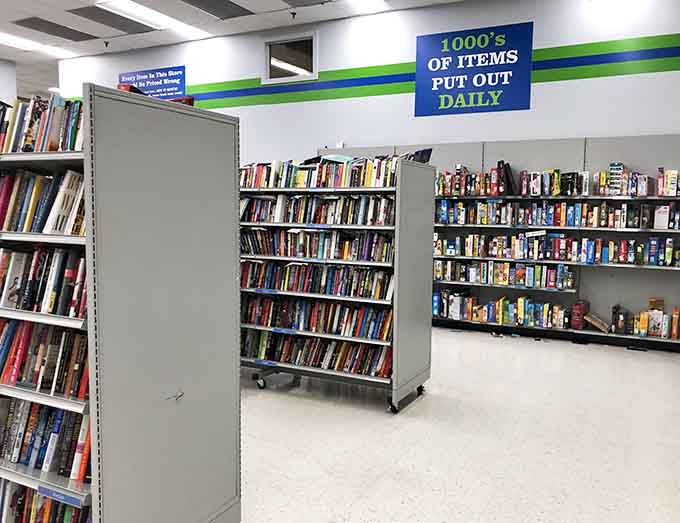 Thousands of books waiting for new readers, because streaming services still can't replace that new-to-you book smell.