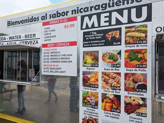 Nicaraguan flavors join the flea market fun, because treasure hunting works up quite an appetite, friends.