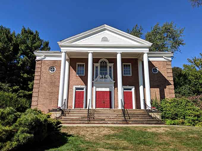 Classic church architecture like this dots Akron's neighborhoods, adding character that cookie-cutter suburbs simply can't replicate ever.