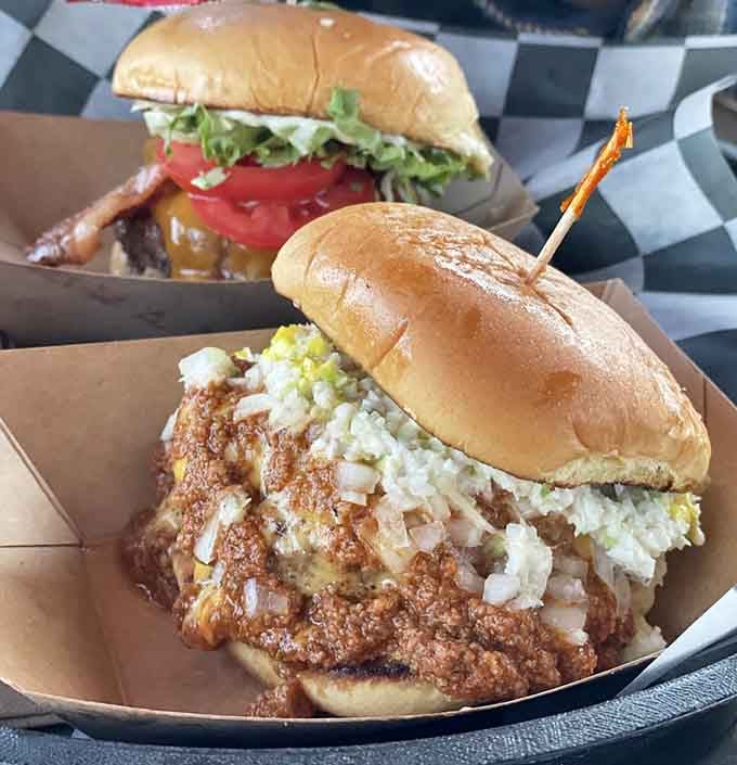 The Bobo Chili Cheeseburger doesn't apologize for being messy, and neither should you when you're devouring every glorious bite.