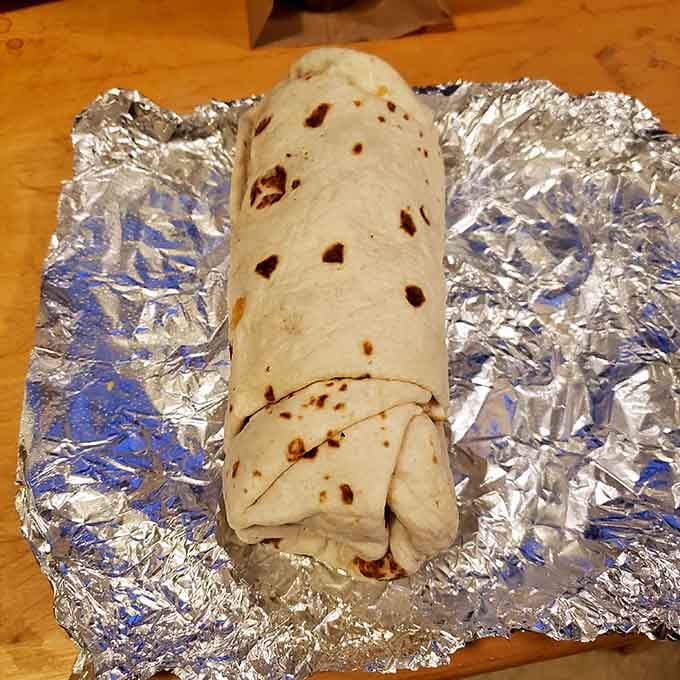 Wrapped tight and ready for takeoff, this burrito means serious business without any unnecessary fanfare or fuss.
