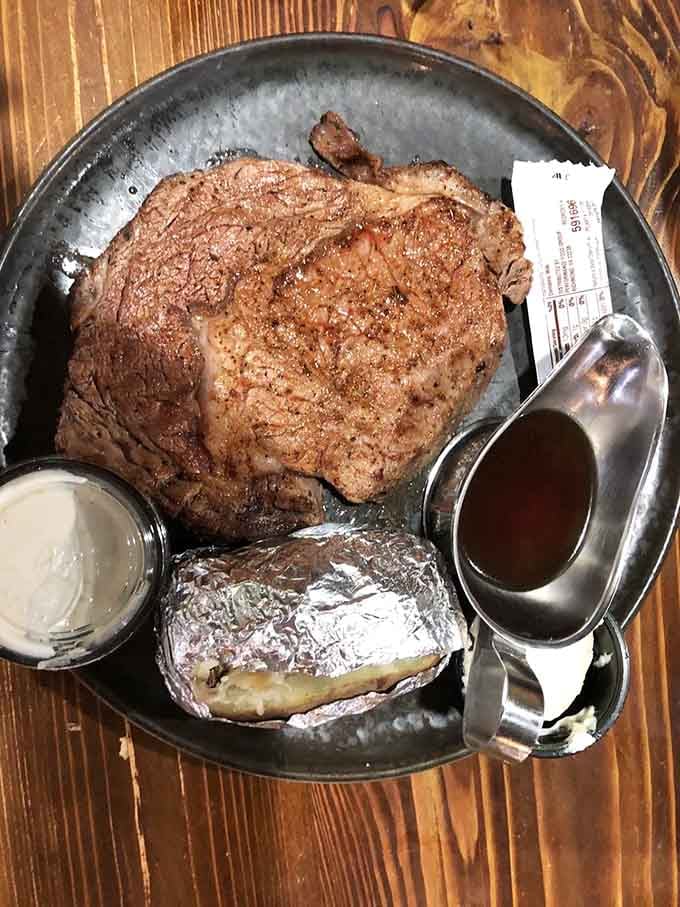 Prime rib so generously portioned it makes other restaurants' servings look like appetizer samples gone wrong.