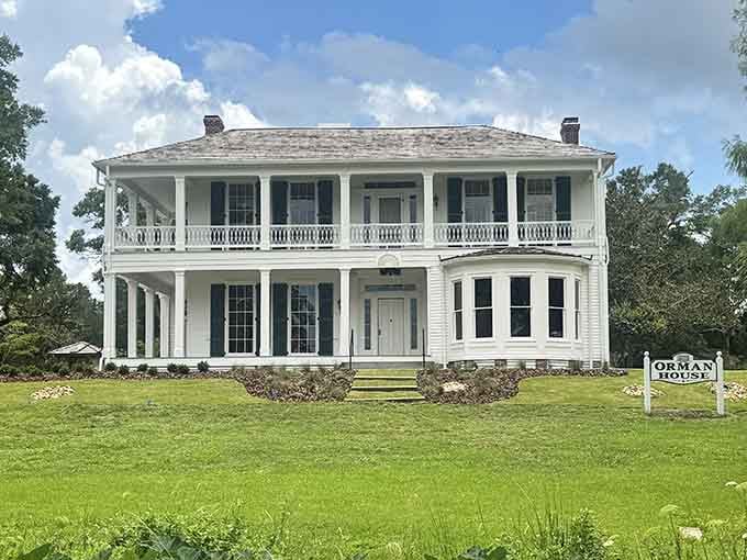 The Orman House stands as a pristine example of antebellum architecture, complete with wraparound porches built for serious relaxation.