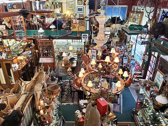 This treasure-packed interior proves that one person's clutter is another person's carefully curated vintage wonderland worth exploring.