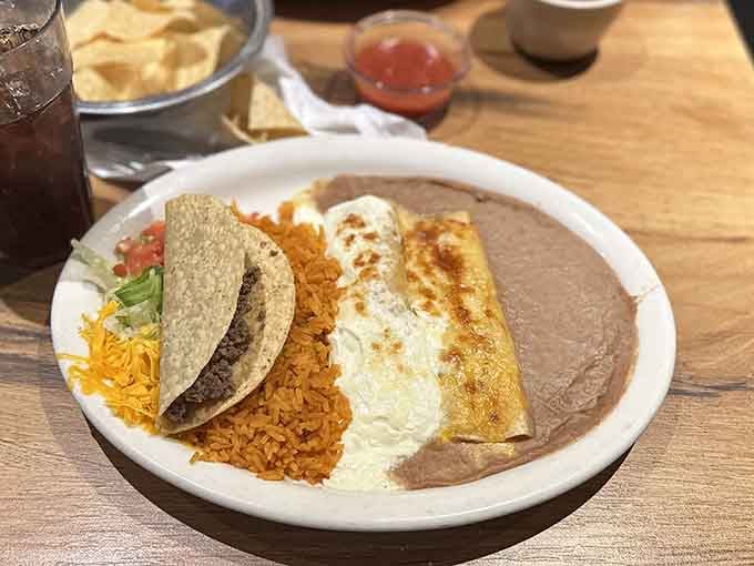 A chile relleno stuffed with brisket is the kind of genius fusion that makes you wonder why everyone isn't doing this.