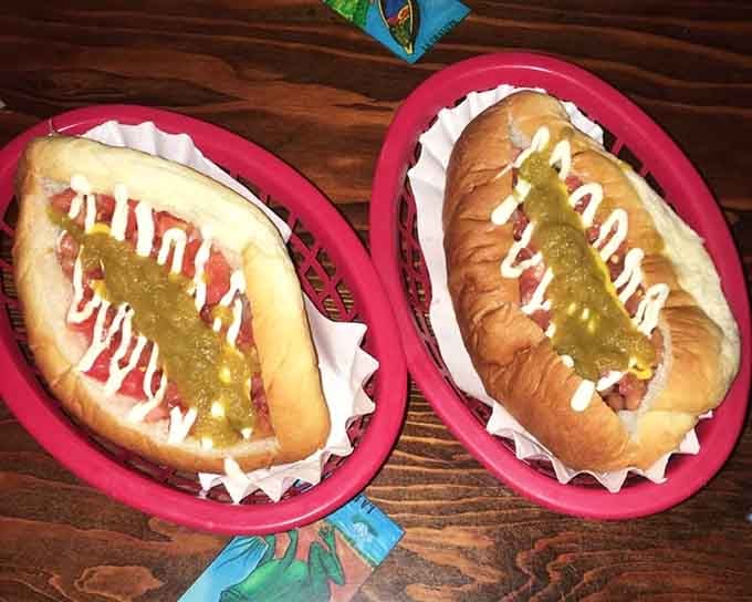 Two bacon-wrapped beauties loaded with all the toppings prove that good things come in messy packages.