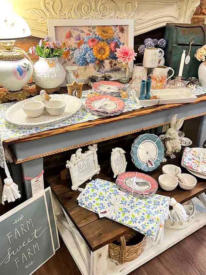 Floral china and vintage teapots remind us that elegance never goes out of style.