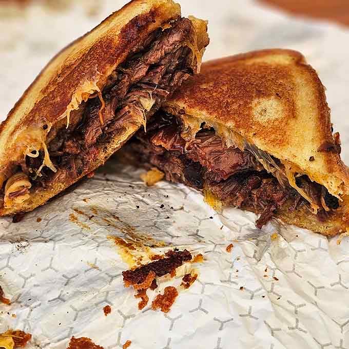 When grilled cheese meets championship brisket, beautiful things happen between two slices of bread.