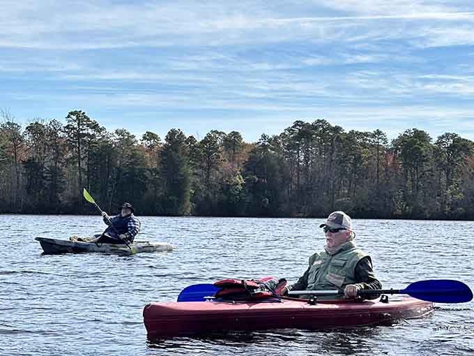Kayaking here beats sitting in traffic any day, and the view's significantly better too.