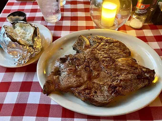 That T-bone could feed a small army, or one very happy person who knows quality when they see it.