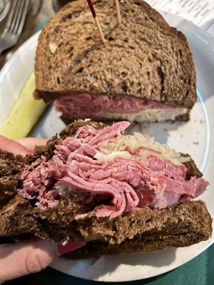 A Reuben stacked this high should come with an instruction manual and possibly a structural engineer's approval.