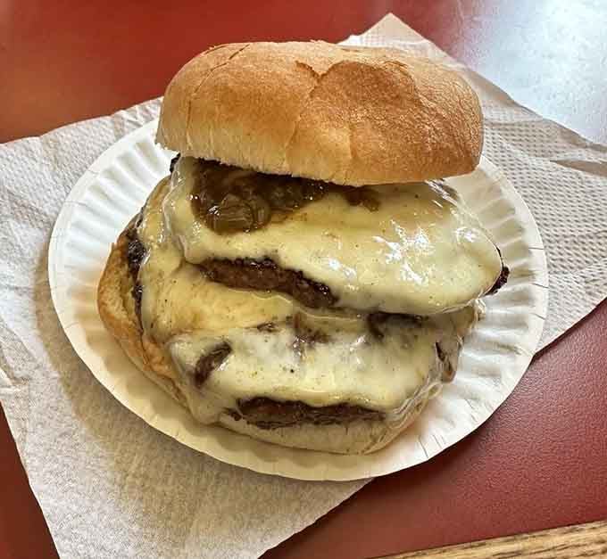 That cheese cascade would make a fondue fountain jealous, and those crispy edges are pure griddled perfection right there.
