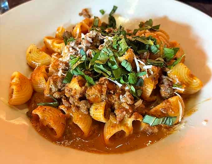 Rigatoni bolognese so rich and meaty, you'll forget every disappointing pasta dish you've ever endured before.