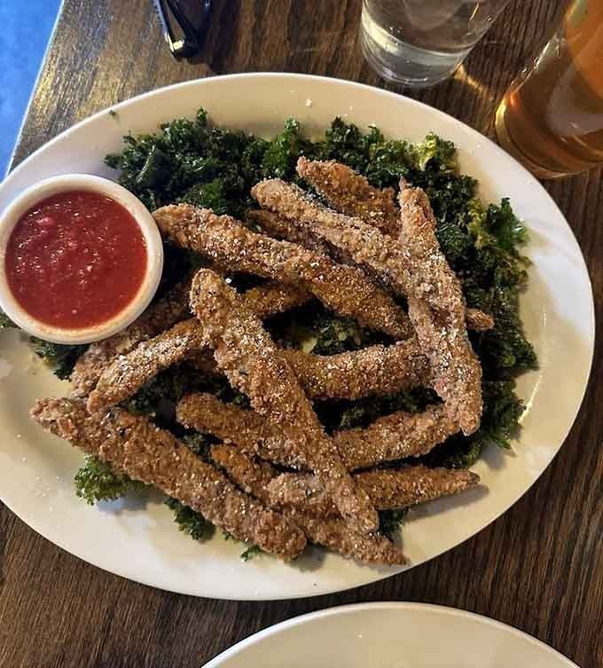 Golden-crusted eggplant strips that prove vegetables can be just as crave-worthy as any indulgence.