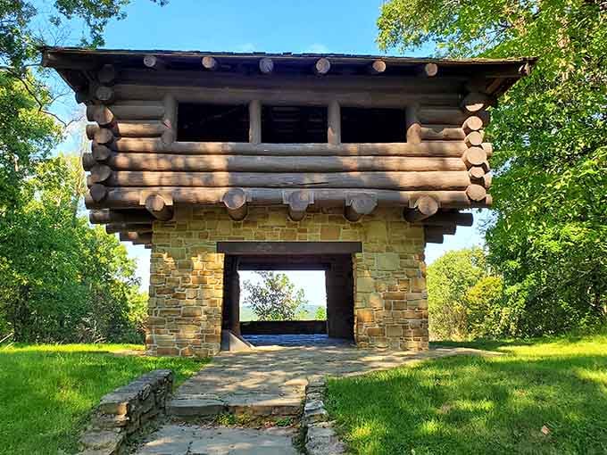 This rustic tower offers panoramic views that'll make you forget you're standing in the Midwest entirely.