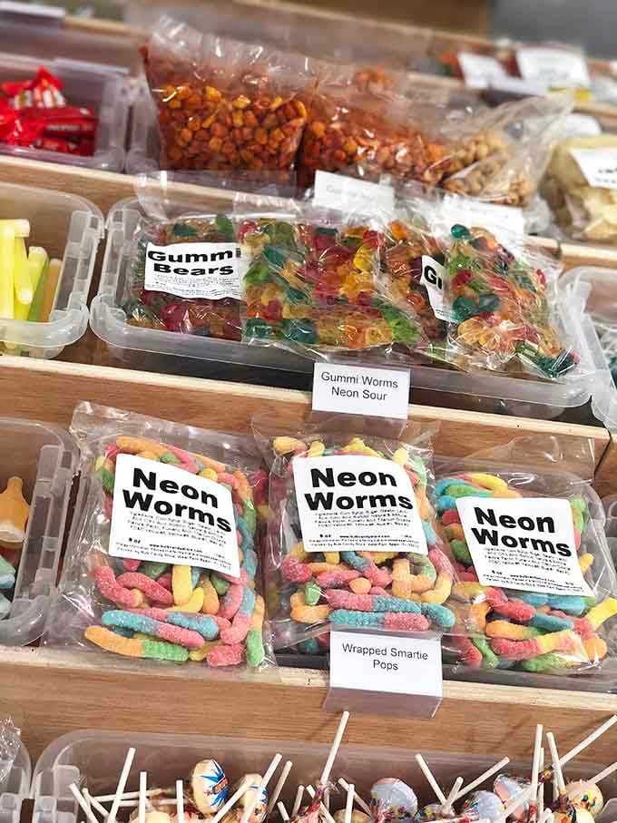 Neon worms and gummi bears prove that candy doesn't need to look natural to taste fantastic.