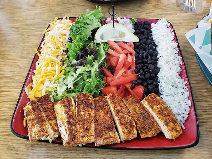 This isn't just a fish taco, it's a colorful celebration of fresh seafood done absolutely right.