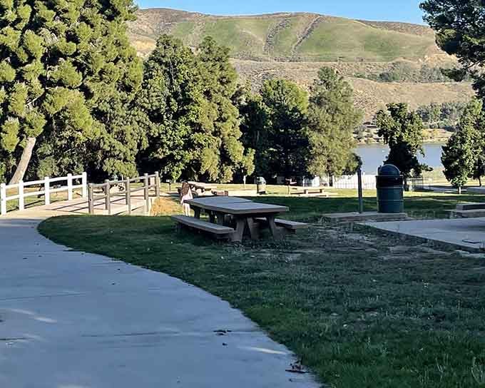 Shaded picnic tables with mountain views beat any restaurant patio, and the dress code is gloriously casual here.