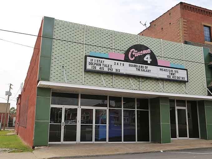 The Cinema's retro marquee proves entertainment doesn't need stadium seating to deliver a memorable movie night experience.