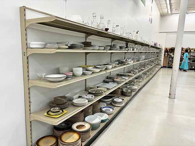 Plates stacked with more potential dinner parties than you can shake a serving spoon at.