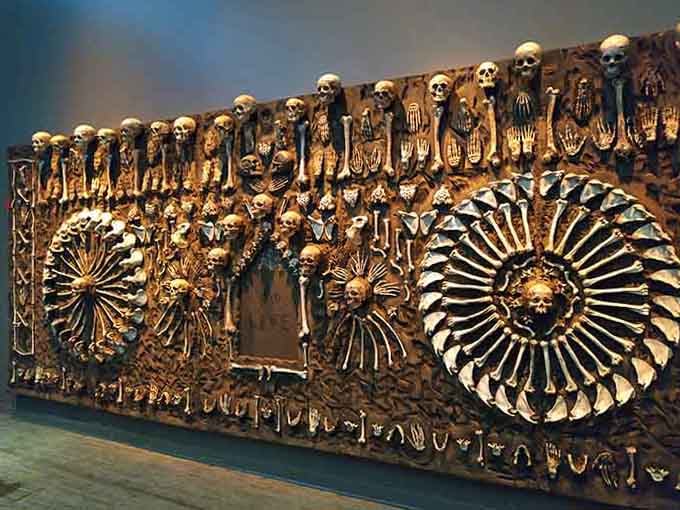 This skeletal artwork proves that even bones can be beautiful when arranged with enough creativity and vision.