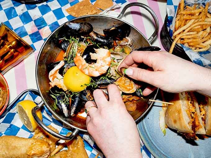 Osprey Fish Co.'s seafood boil is a glorious mess of shellfish that requires both hands and zero shame.