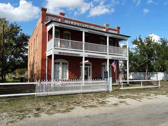 The historic JM Koch's Hotel stands as a two-story testament to when architecture had personality and buildings told stories.