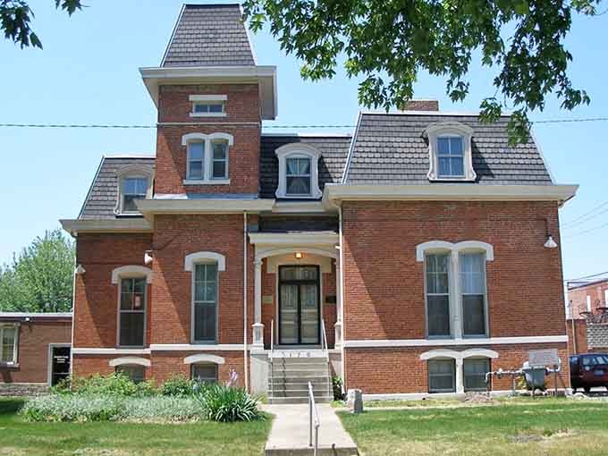 Victorian elegance meets Midwestern practicality in this stunning brick mansion, the kind of architecture that made America beautiful.