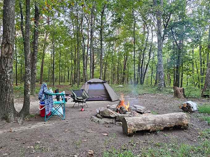 Nothing says "getting away from it all" quite like a tent, campfire, and zero cell phone reception to distract you.