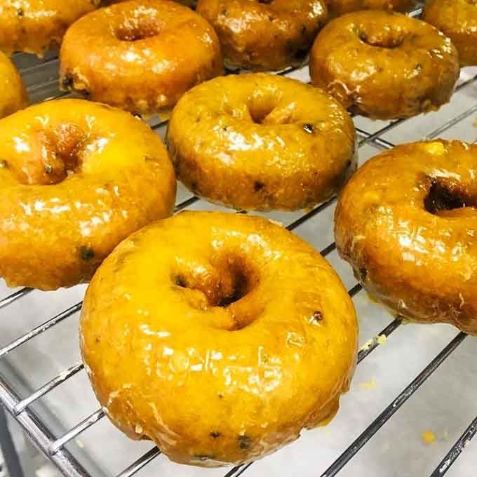 Blueberry cake donuts proving that fruit counts as breakfast, at least in our delicious fantasy world.