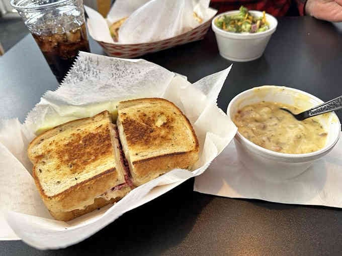 That moment when your sandwich comes with soup and you realize you've made excellent life choices.