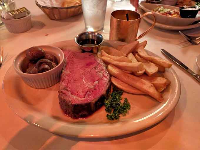 That gorgeous slab of beef paired with golden steak fries is what dinner dreams are made of, friends.