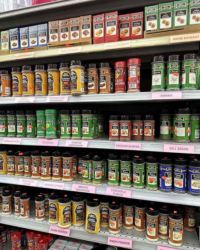 A spice rack this organized makes you want to cook something fancy, or at least pretend you can.