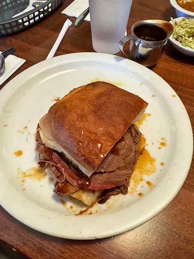 When brisket meets bread, magic happens: this sandwich is basically a love letter to your taste buds.