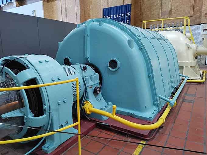 This vintage steam turbine once powered Great Lakes vessels, back when engines were built to last several lifetimes.