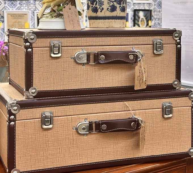 These travel-worn suitcases have stories to tell&mdash;imagine the journeys they've witnessed before landing here in Verona.