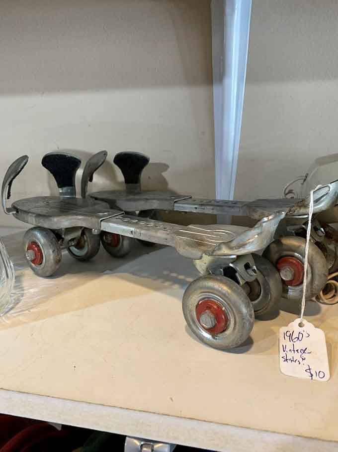 These vintage metal roller skates from the 1960s are ready to roll again, assuming your ankles are braver than mine.