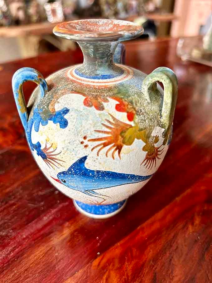 Hand-painted pottery that survived decades just waiting for someone who appreciates real artistry to find it.