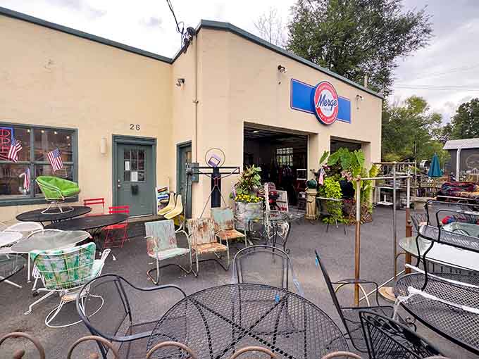 Vintage furniture and outdoor treasures waiting for someone to give them a second life in style.