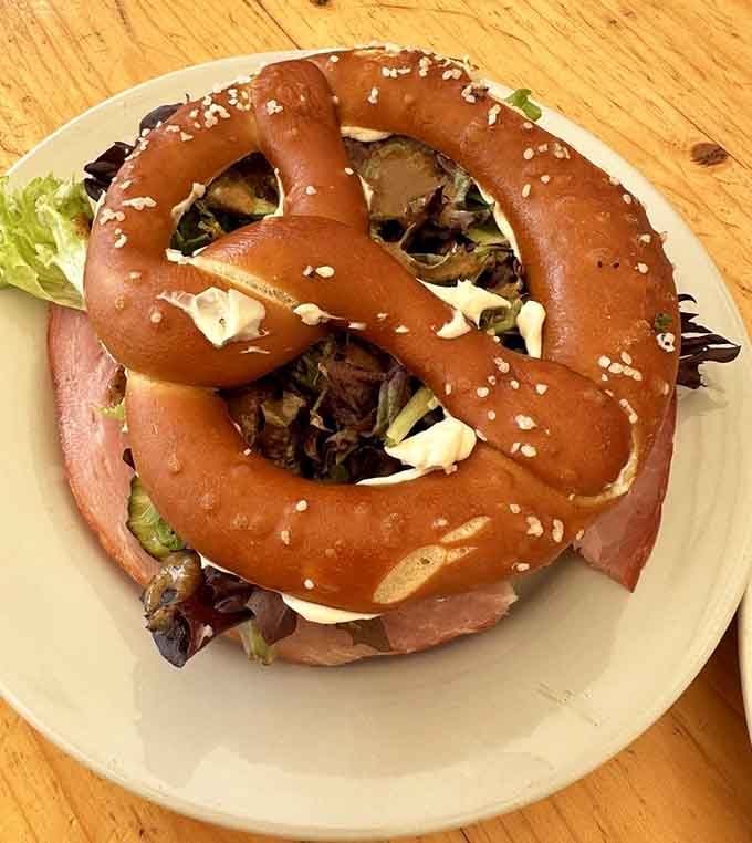 When brie meets ham on a pretzel bun, breakfast becomes the kind of meal worth waking up for.