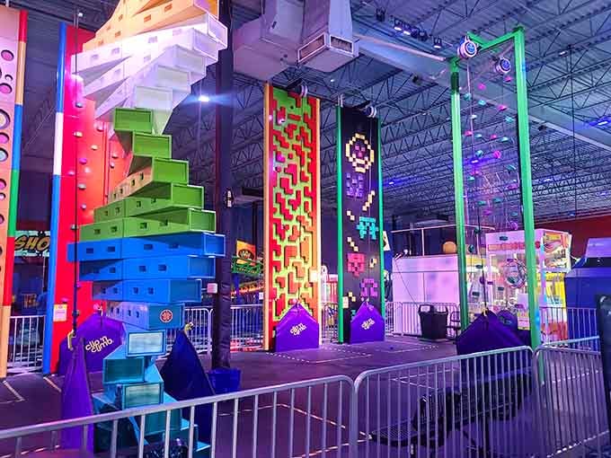 These climbing walls turn everyone into Spider-Man, minus the radioactive spider bite and the responsibility that comes with great power.