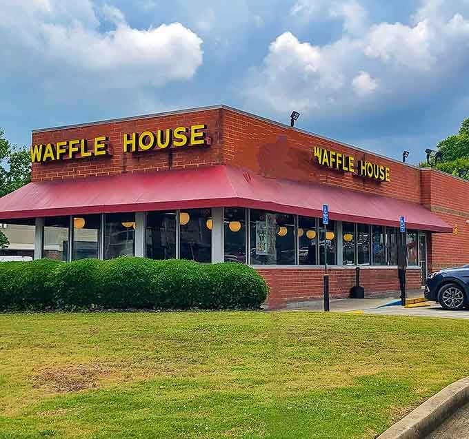 Waffle House: where scattered, smothered, and covered is a lifestyle choice, not just a hash brown order.