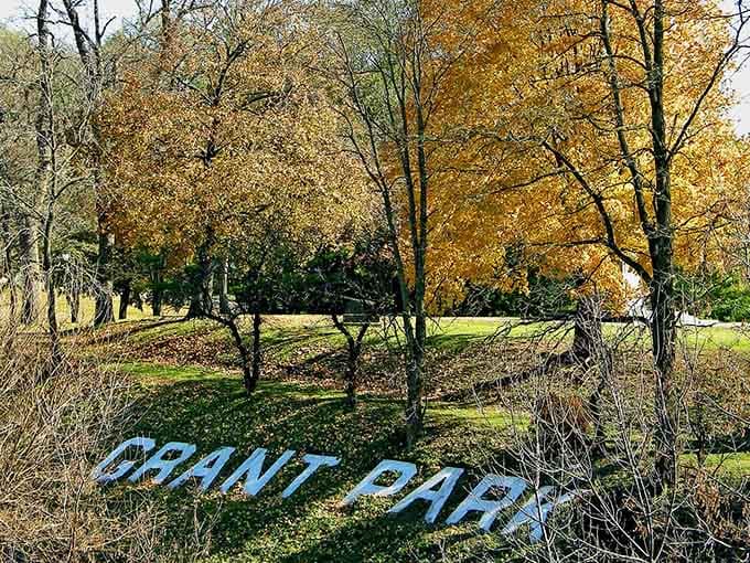 Grant Park's hillside sign is visible proof that this town takes its history seriously.