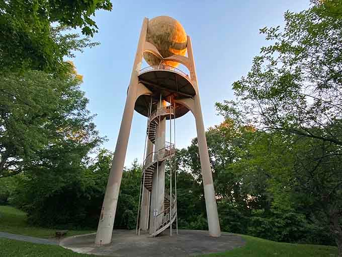 This observation tower offers panoramic views that'll make you forget about your fear of heights, mostly.