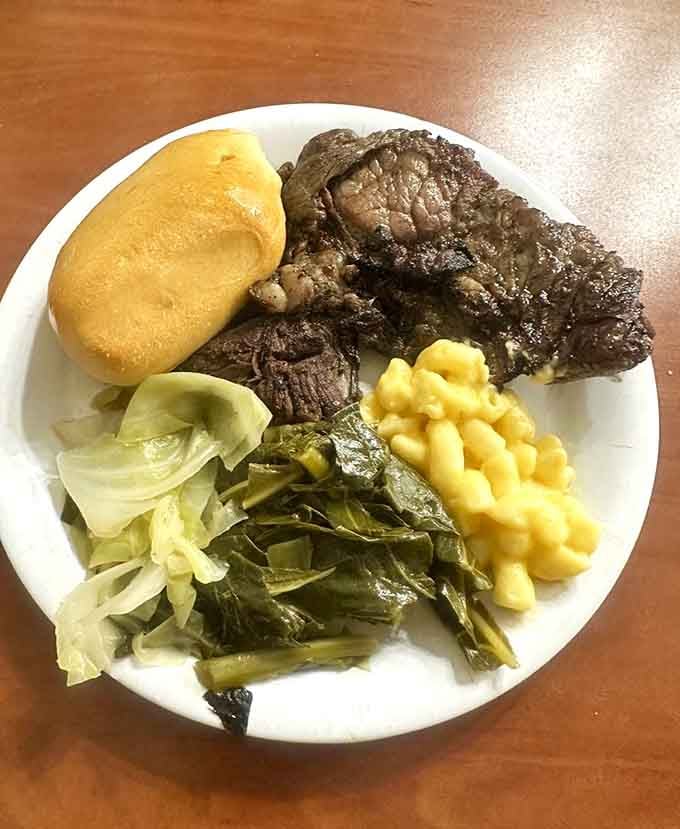 That ribeye steak paired with mac and cheese proves buffets can deliver serious protein alongside carb heaven.