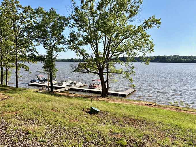 Private docks on Lake Oconee mean your morning coffee comes with a view that beats any screensaver you've ever downloaded.