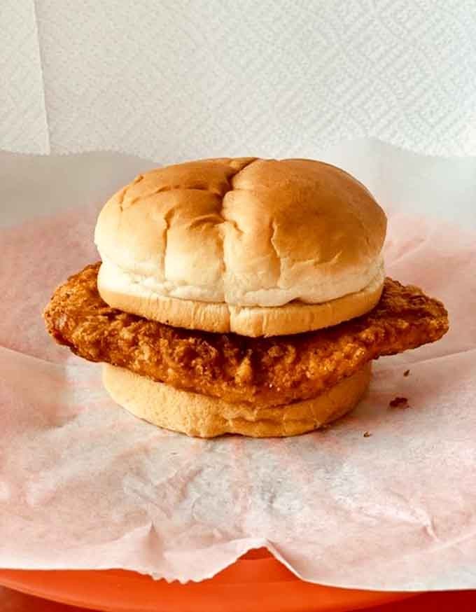 That golden, crispy chicken sandwich proves they're not just burger experts, they're all-around comfort food masters here.