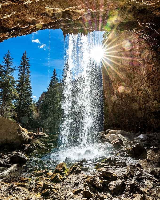 Standing behind a waterfall feels like being inside a snow globe, minus the tacky souvenir shop.