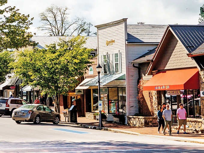 Colorful storefronts line streets where "rush hour" means three cars waiting at the light patiently.