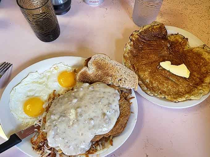 Two eggs, two cheeses, and enough fluffy perfection to make you forget every sad omelet you've ever eaten.
